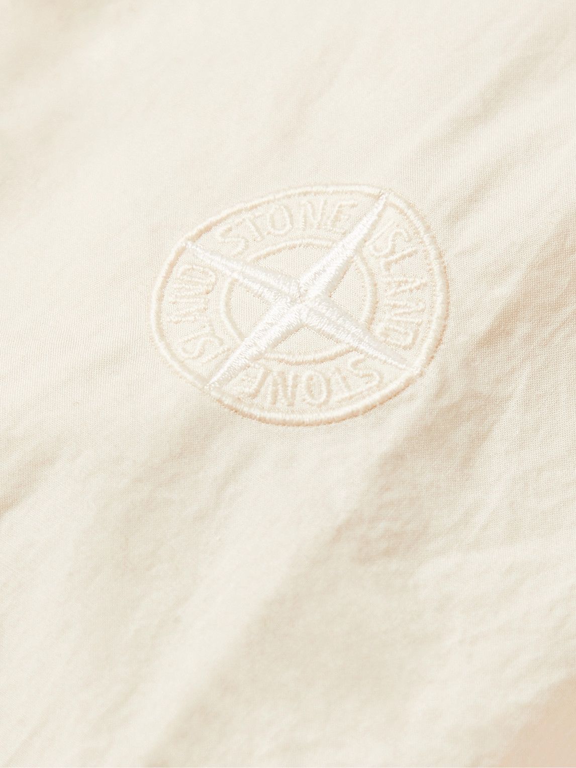 Stone Island - Button-Down Collar Logo-Embroidered Cotton Shirt ...
