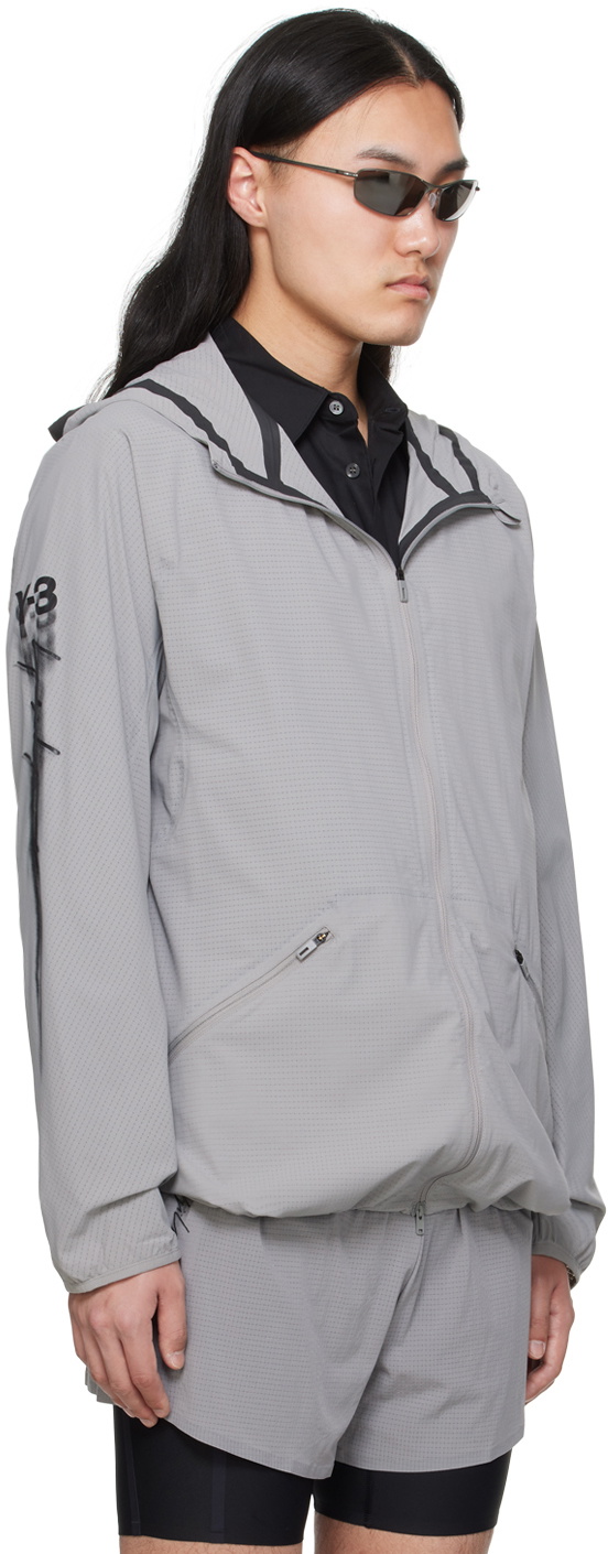 Y-3 Gray Run Jacket Y-3