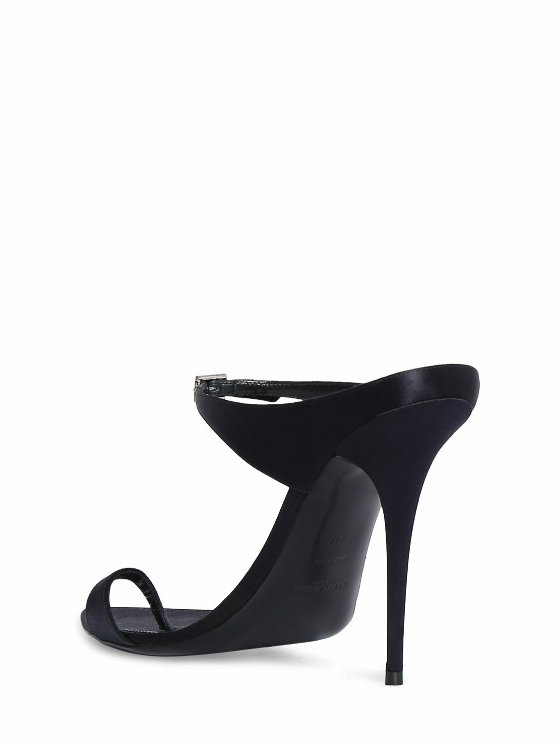 SAINT LAURENT - 110mm Dive Satin Mule Sandals Saint Laurent