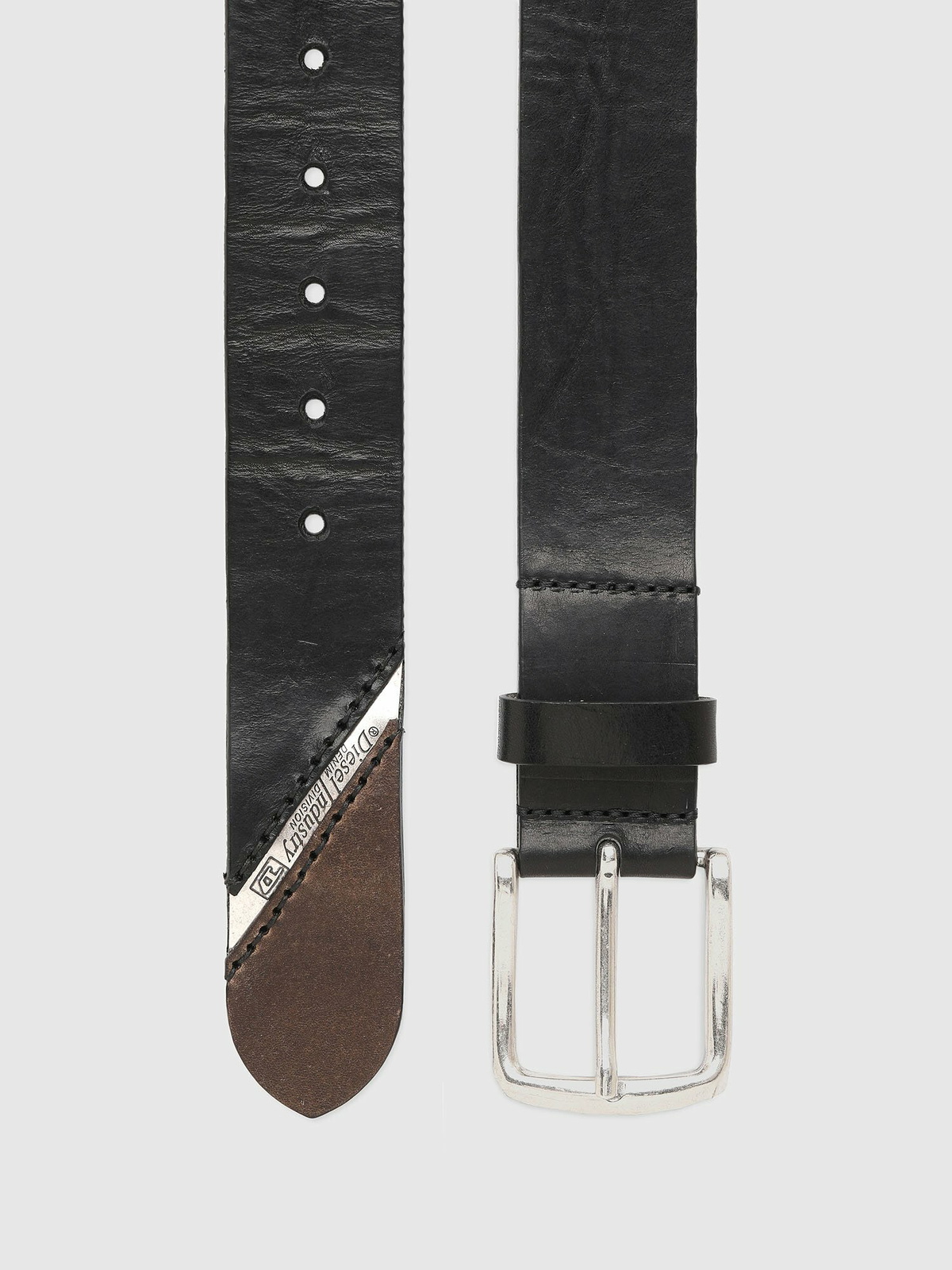 Diesel 3.9cm treated leather belt with diesel logo - Belts Mens in ...