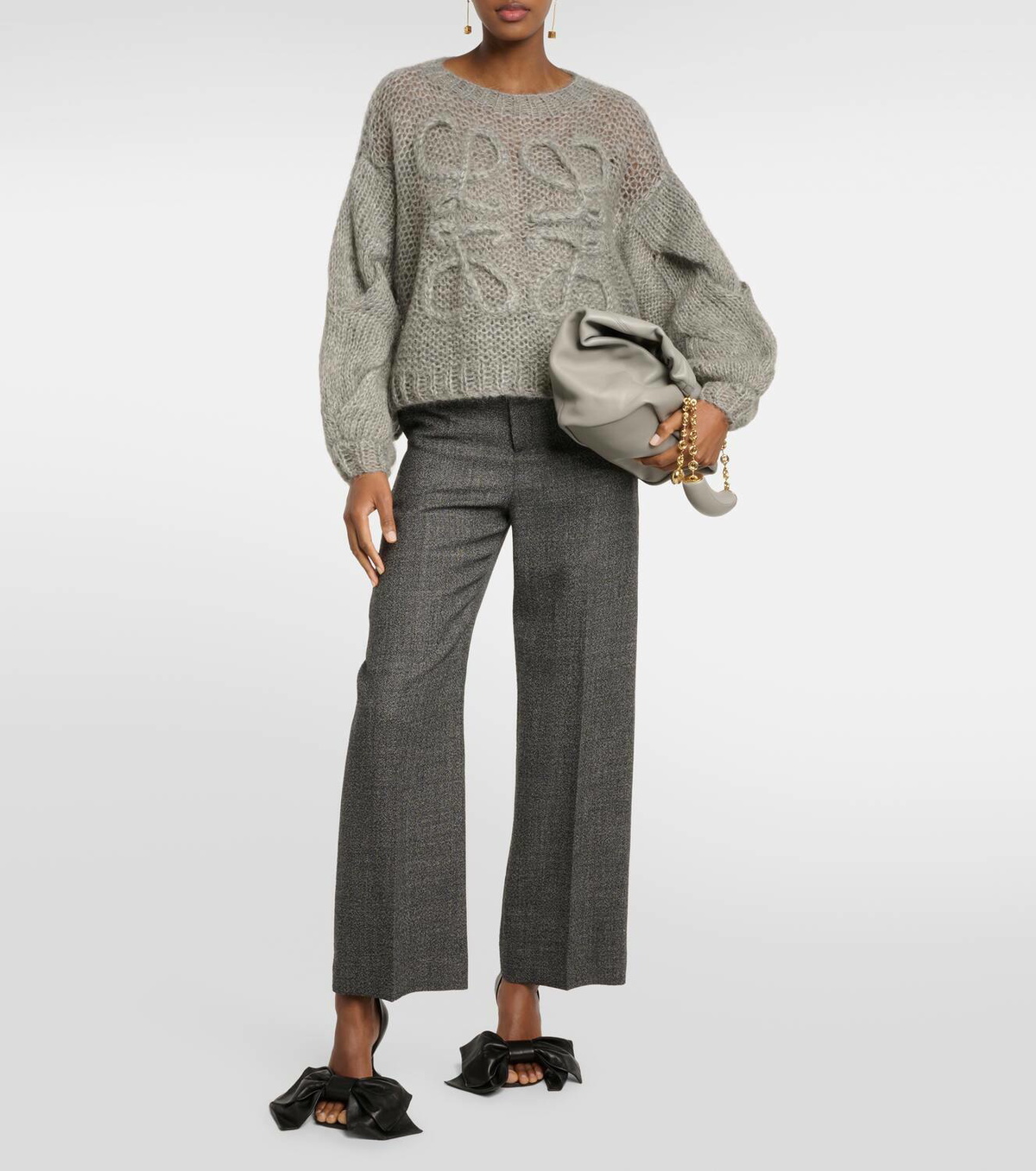 Loewe Anagram open-knit mohair-blend sweater Loewe