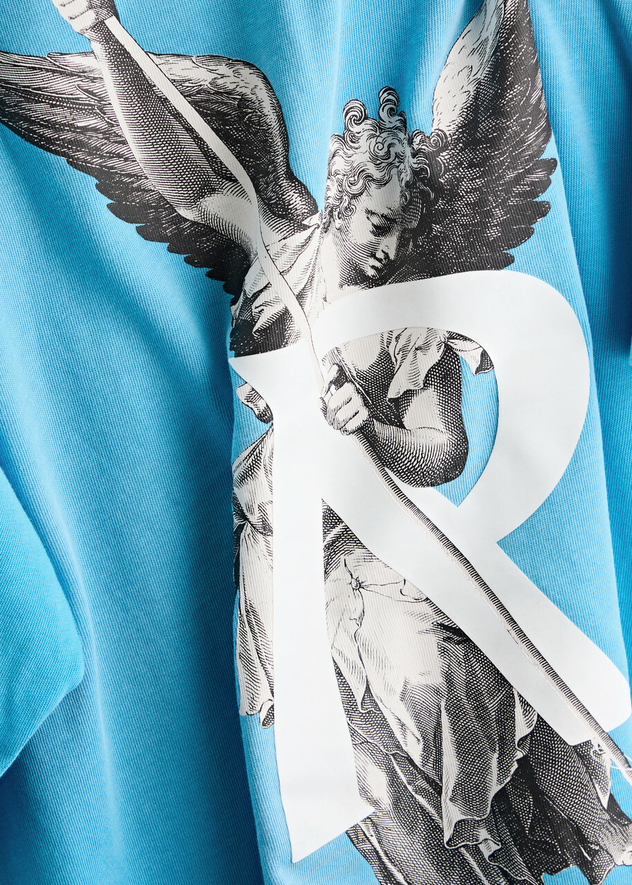 Represent Archangel Printed Cotton T-shirt Blue Represent
