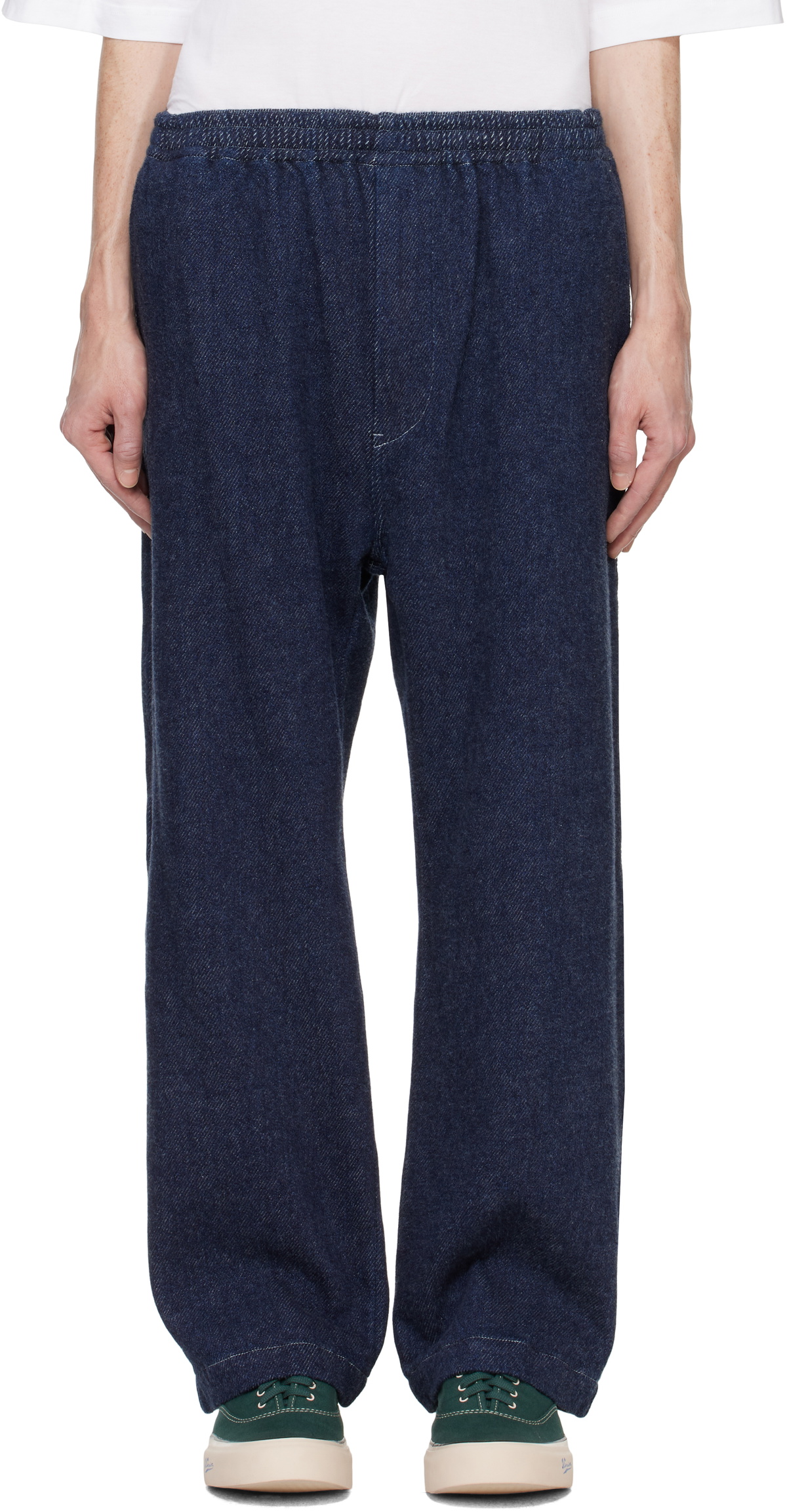 nanamica Navy Brushed Denim Jeans Nanamica