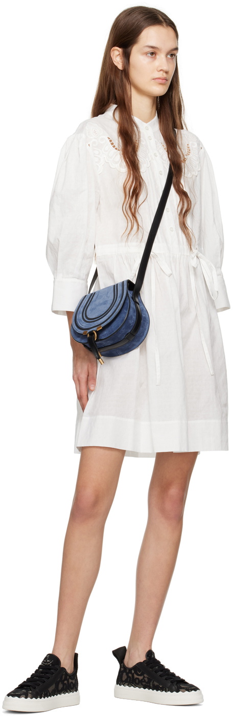 Chloé Blue Small Marcie Saddle Bag Chloe