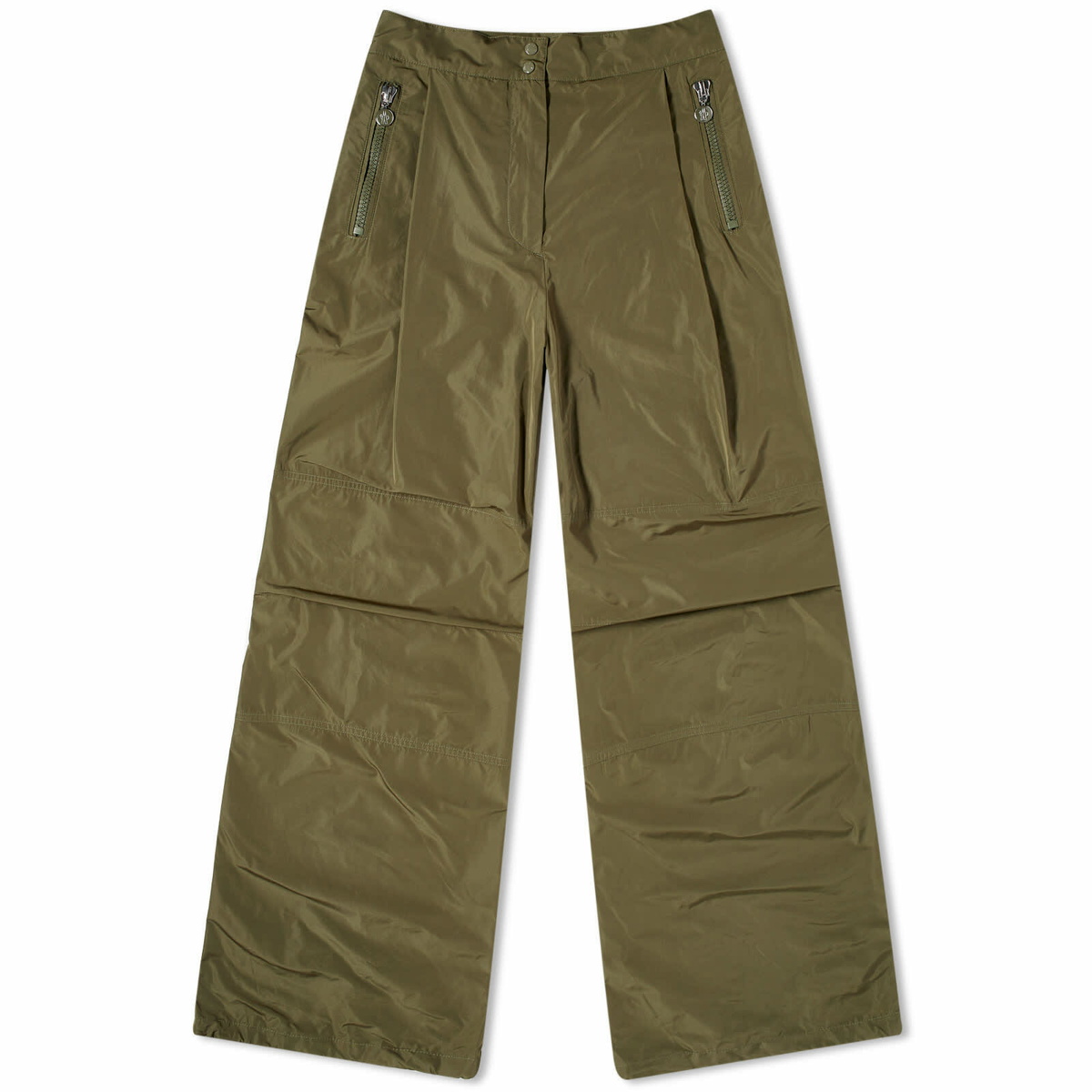 Moncler Women's Nylon Track Pants in Green Moncler