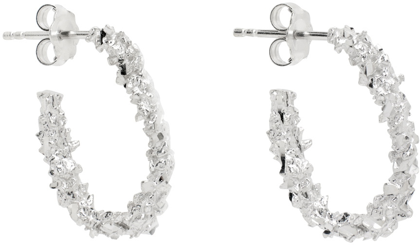 Veneda Carter Silver Small VC003 Open Hoop Earrings Veneda Carter