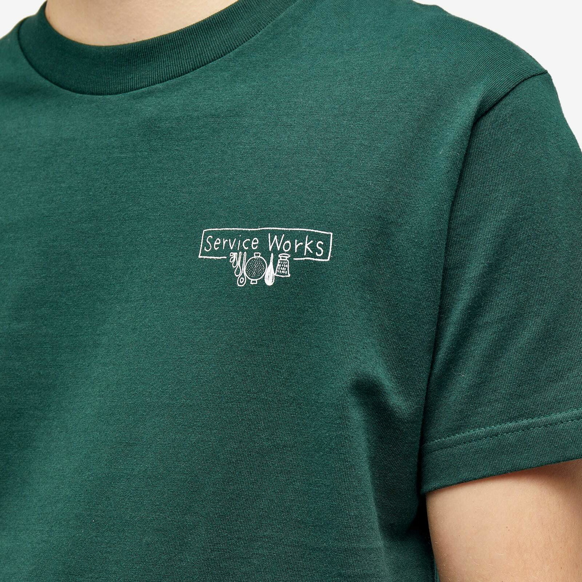 Service Works Men's Scribble Logo T-Shirt in Forest Service Works