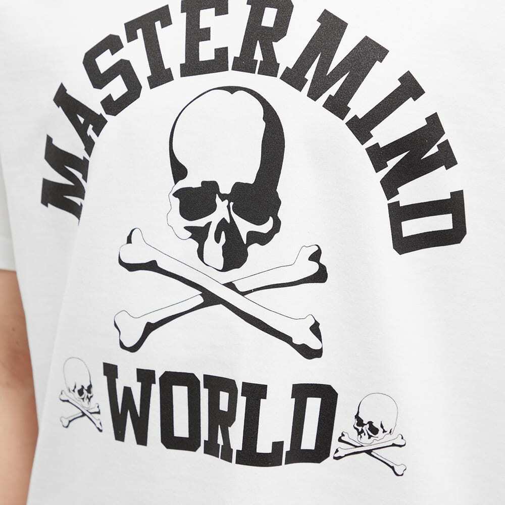 MASTERMIND WORLD Men's College Logo T-Shirt in White MASTERMIND WORLD
