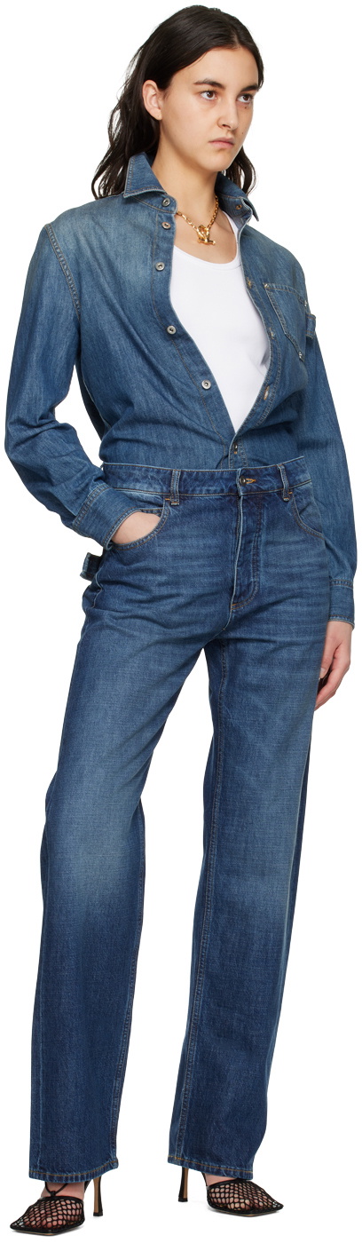 Bottega Veneta Blue Boyfriend Fit Jeans Bottega Veneta