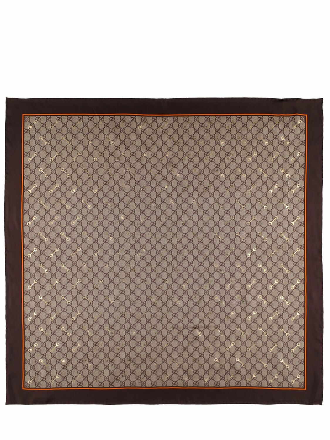 GUCCI - Gg & Horsebit Print Silk Scarf Gucci