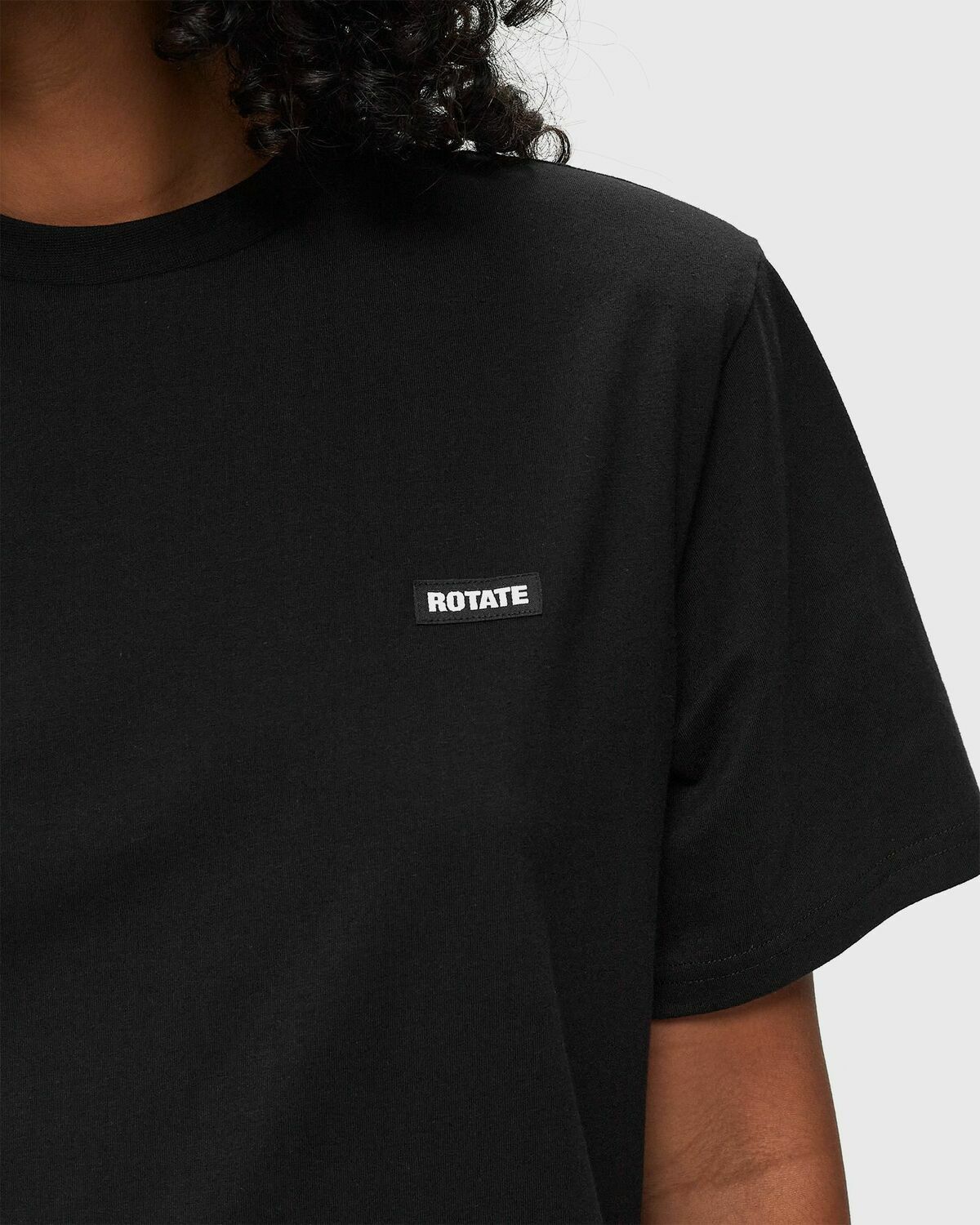 Rotate Birger Christensen Light Oversized T Shirt Black Shortsleeves ...