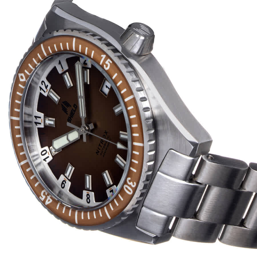 Shield Nitrox Automatic Brown Dial Mens Watch SLDSH114-5 Shield