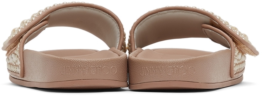 Jimmy Choo Pink Fitz Pool Slides Jimmy Choo