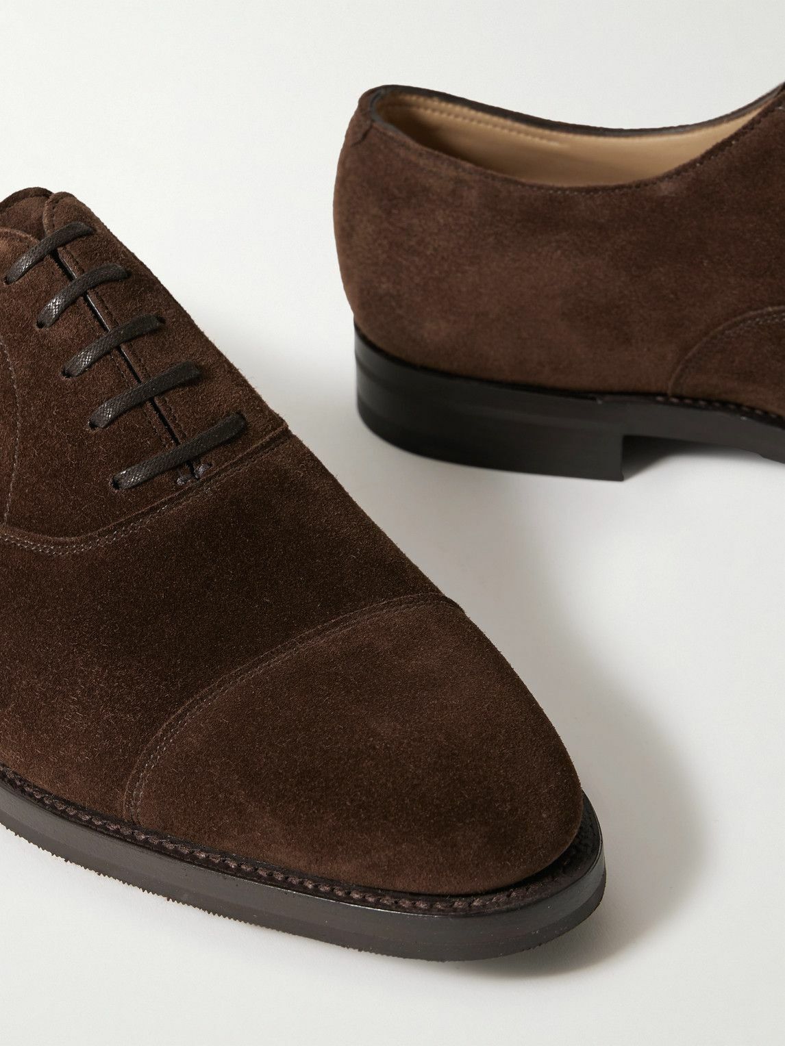 John Lobb - City II Cap-Toe Suede Oxford Shoes - Brown John Lobb