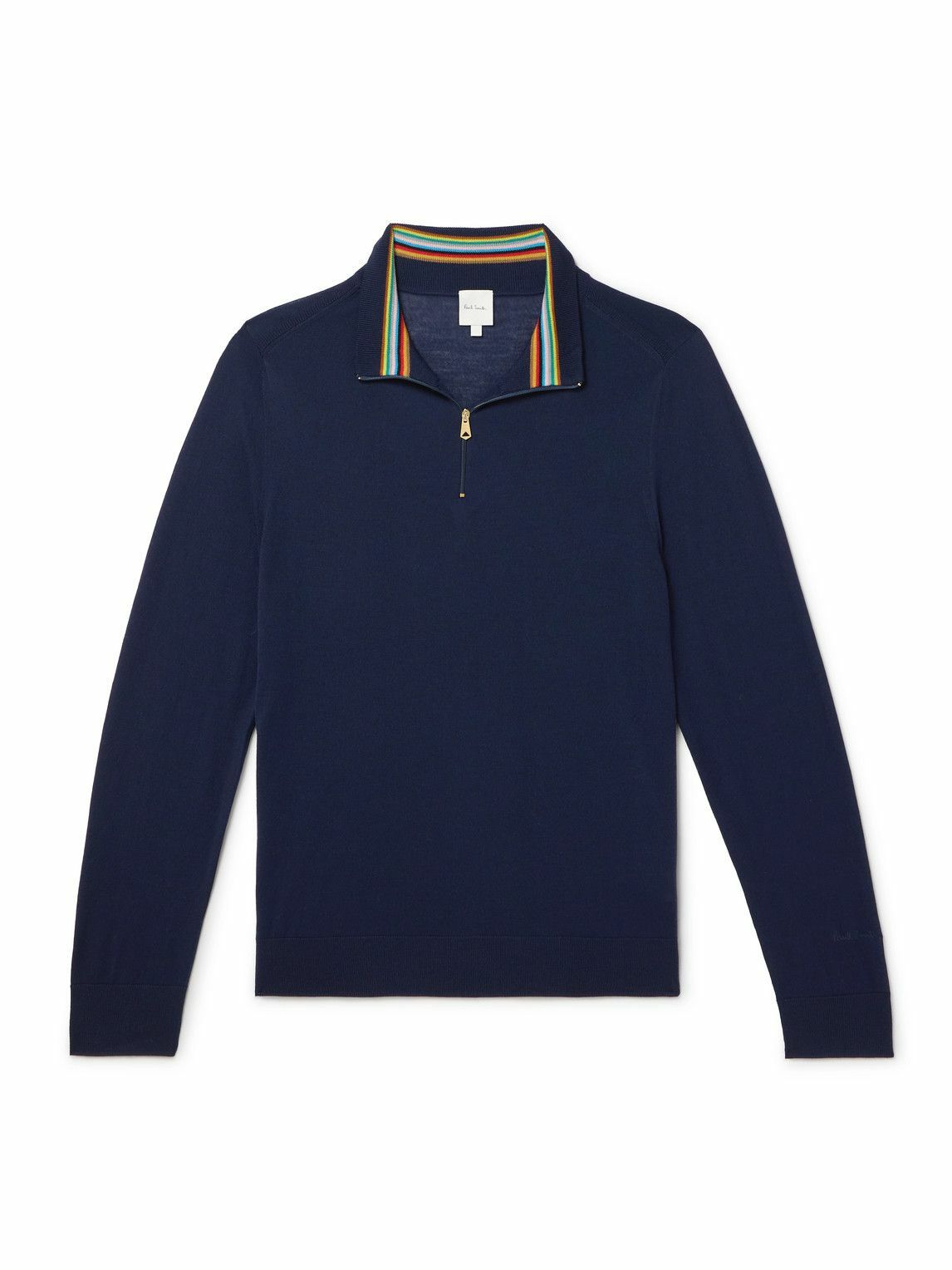 Paul Smith - Merino Wool Half-Zip Sweater - Blue Paul Smith