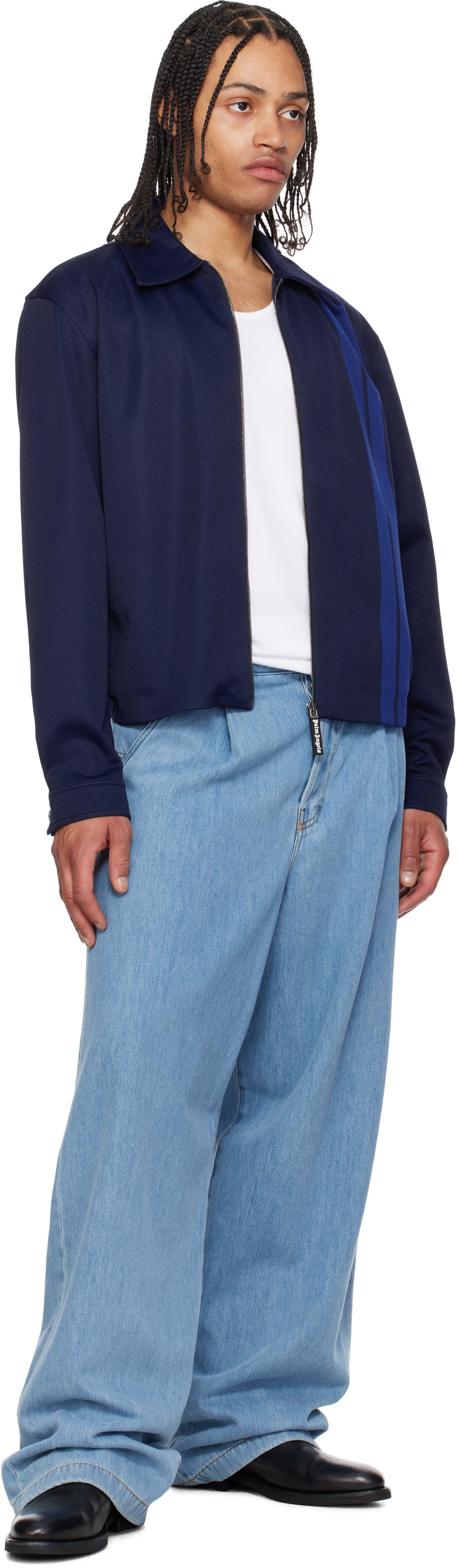 Palm Angels Navy Suit Track Jacket Palm Angels