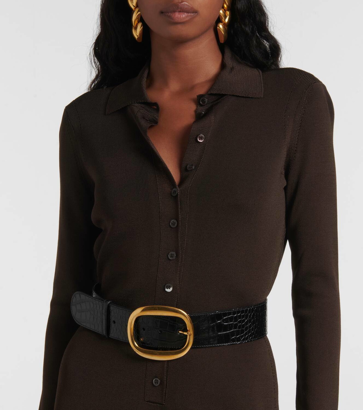 Tom Ford Ursula croc-effect leather belt TOM FORD