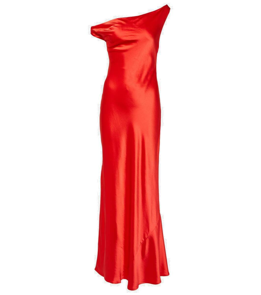 Staud Ashanti one-shoulder satin gown Staud