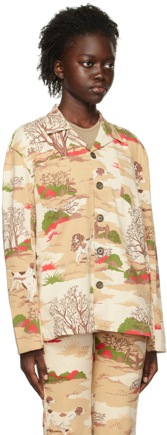 Bode Beige Pointing Dog Jacket Bode