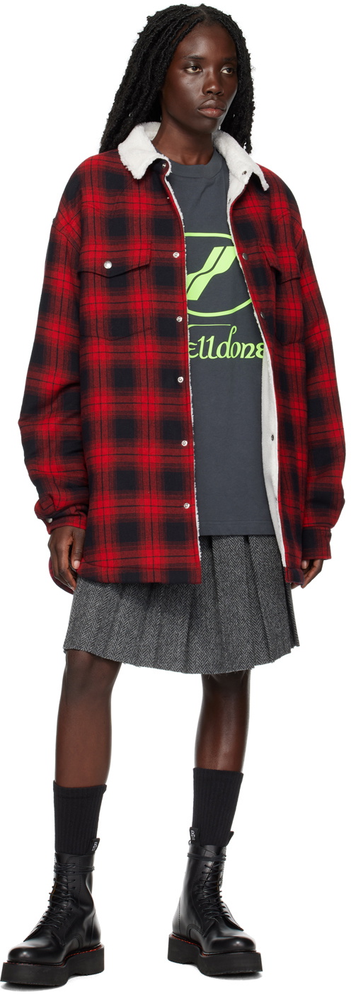 We11done Red Check Jacket We11done