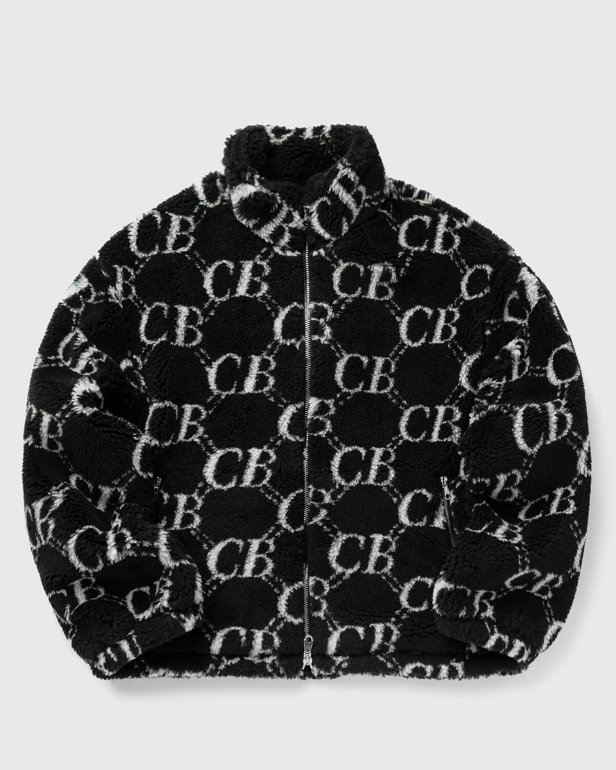 Cole Buxton CB MONOGRAM FLEECE Black Mens Fleece Jacket Cole Buxton