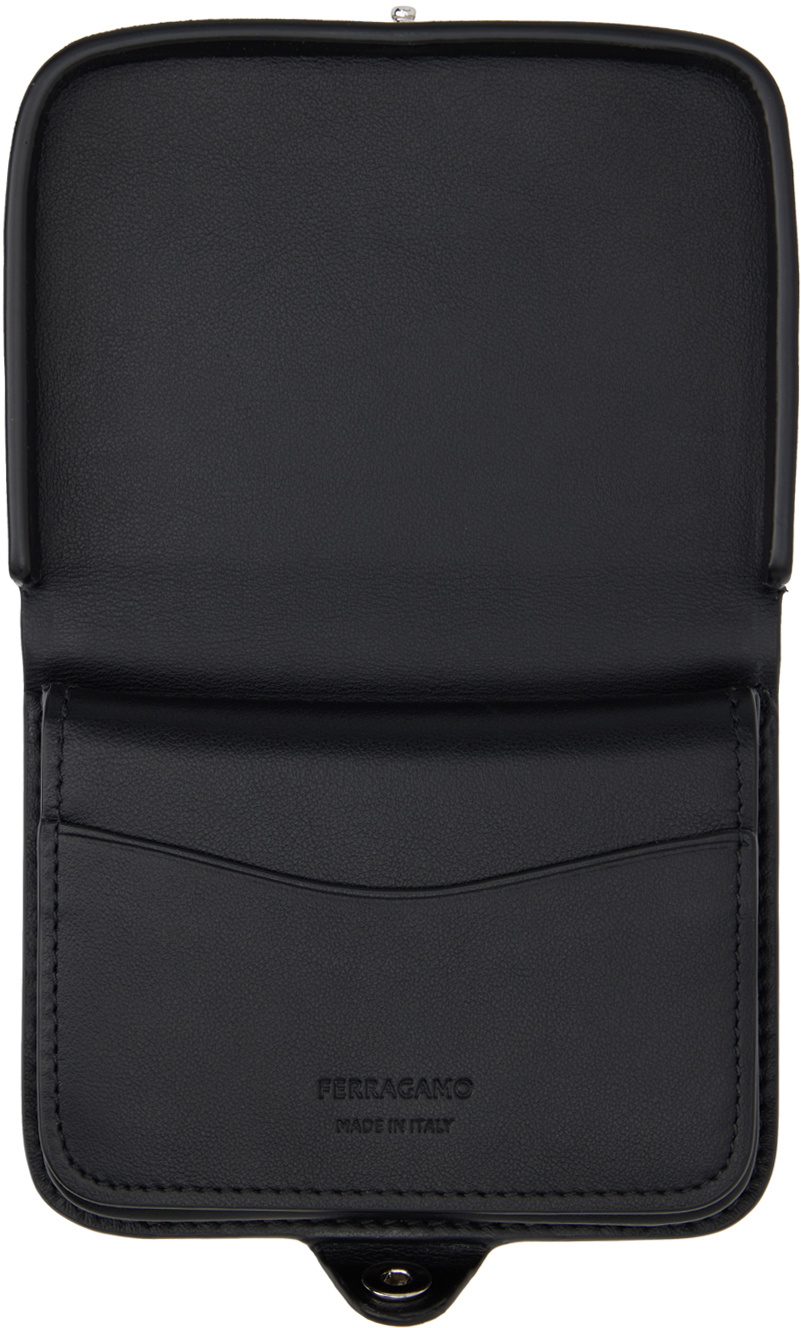 Ferragamo Black Coin Pocket Wallet Salvatore Ferragamo
