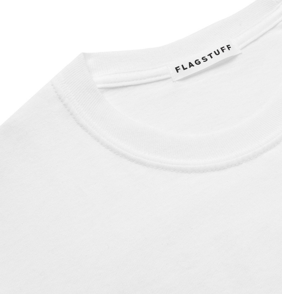 Flagstuff - Logo-Print Cotton-Jersey T-Shirt - Men - White Flagstuff