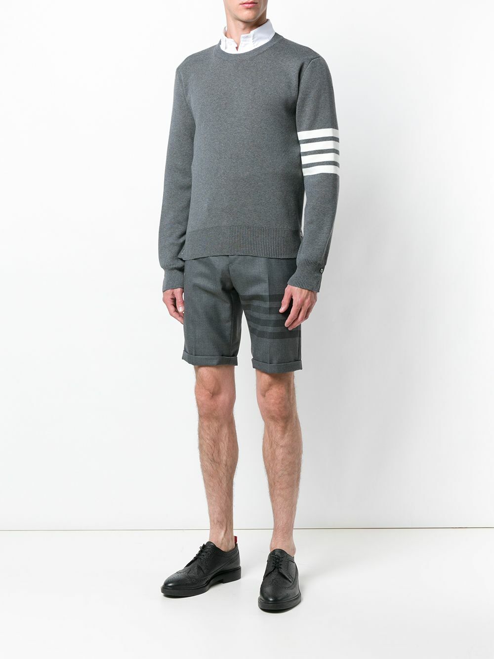 THOM BROWNE - 4bar Cotton Sweater Thom Browne