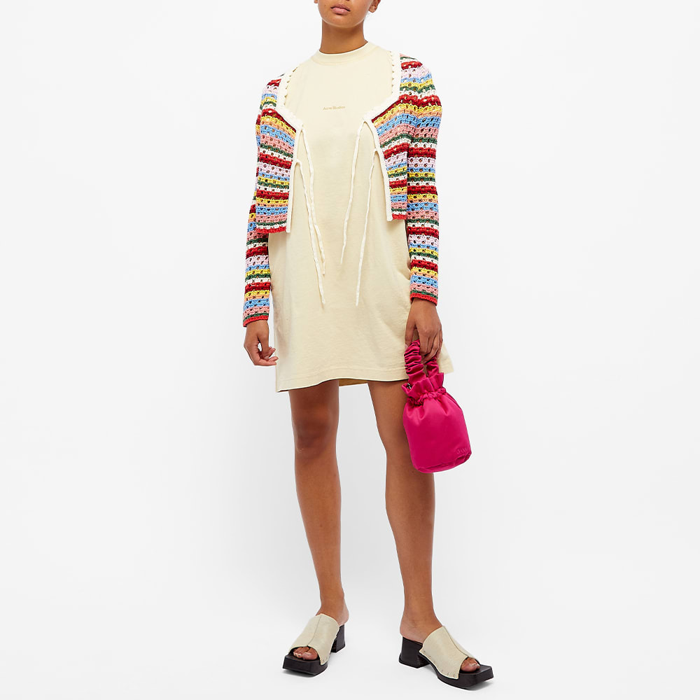 Acne Studios Women's Erin Stamp T-Shirt Dress in Vanilla Yellow Acne ...