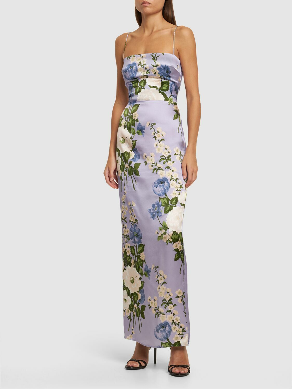 REFORMATION - Frankie Silk Satin Long Dress Reformation