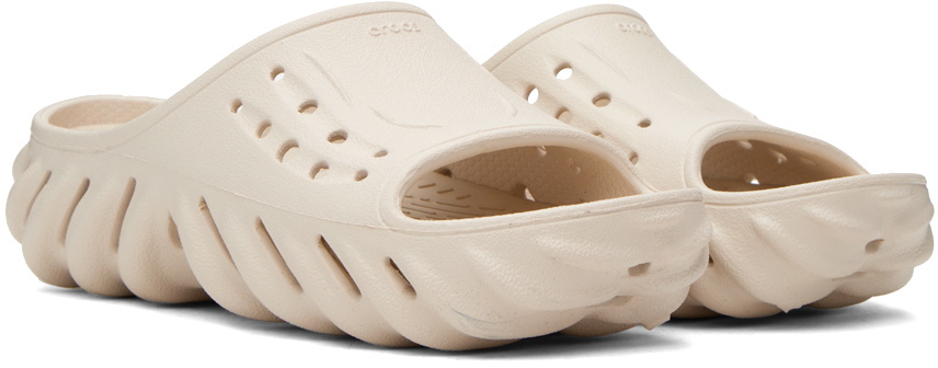 Crocs Beige Echo Slides Crocs