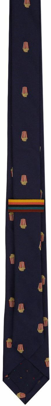 Paul Smith Navy Popcorn Tie Paul Smith