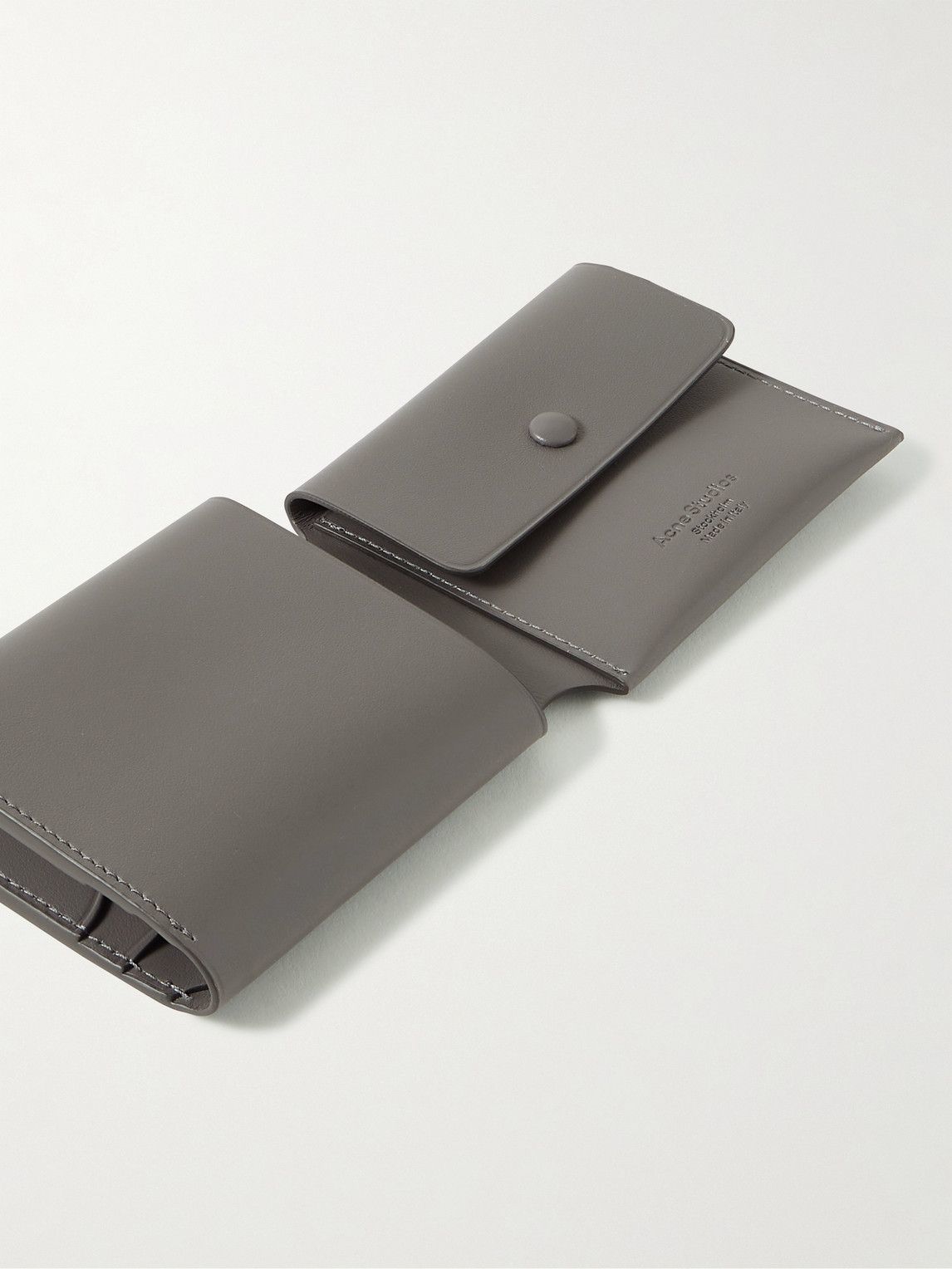 Acne Studios - Logo-Print Leather Trifold Wallet Acne Studios