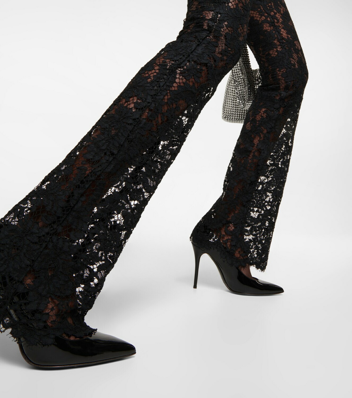 Alessandra Rich Floral high-rise lace pants Alessandra Rich