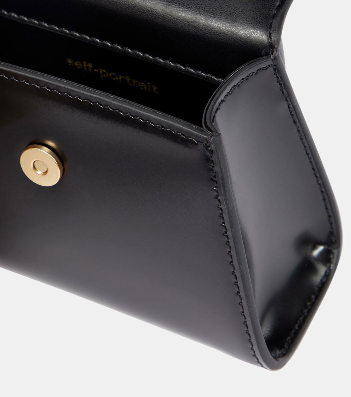 Self-Portrait The Bow Micro leather tote bag Self-Portrait
