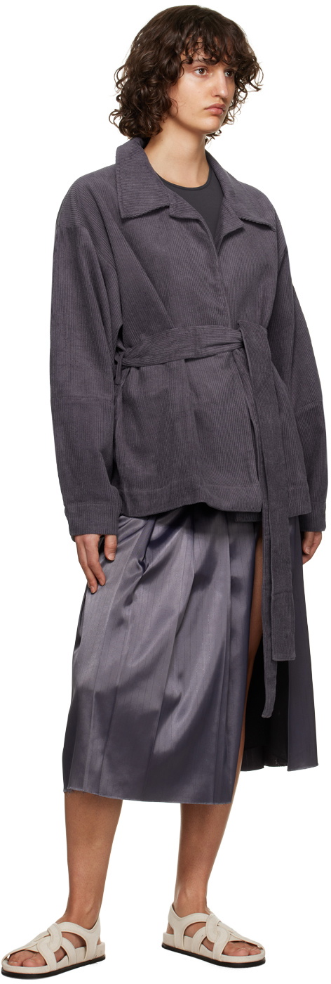 Deiji Studios Blue Belted Robe Deiji Studios