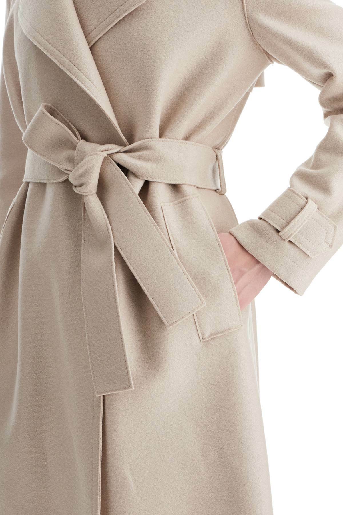 HARRIS WHARF LONDON pressed wool robe coat with nine words Neutro ...
