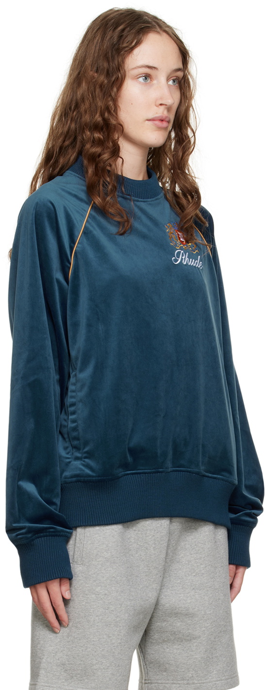 Rhude Navy Embroidered Sweatshirt Rhude