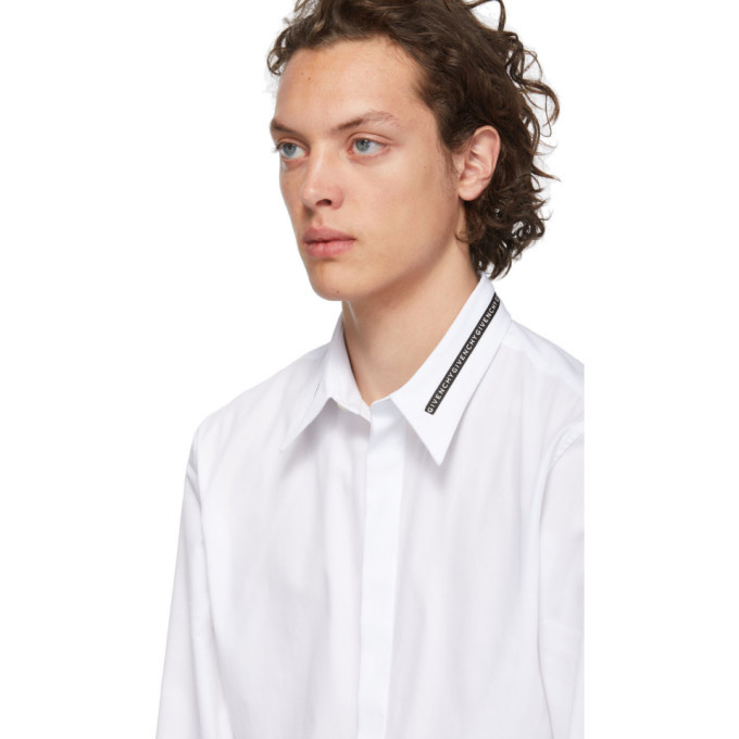 Givenchy White Collar Webbing Shirt Givenchy