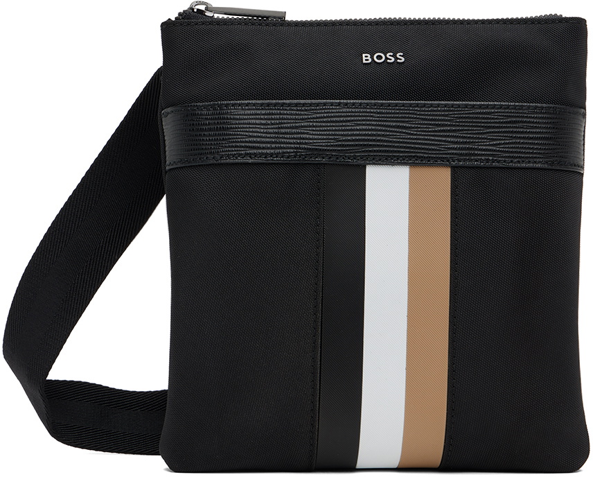 BOSS Black Striped Envelope Bag BOSS