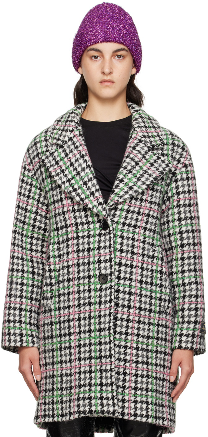 MSGM Gray Checked Coat MSGM