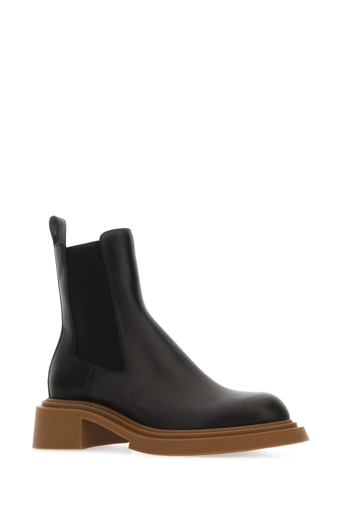 Loewe Black Leather Chelsea Ankle Boots Loewe
