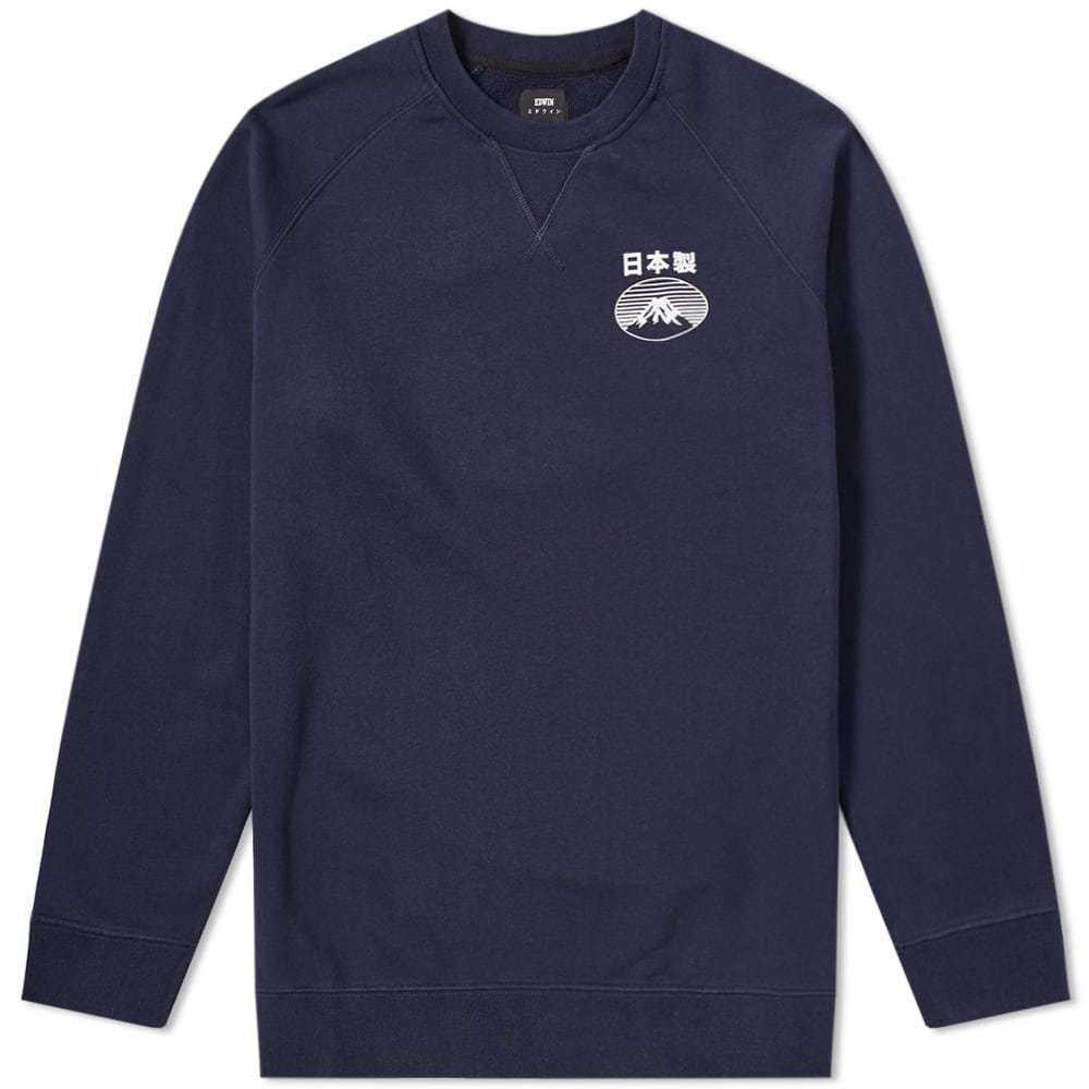 Edwin Fuji-San Raglan Sweat Blue Edwin