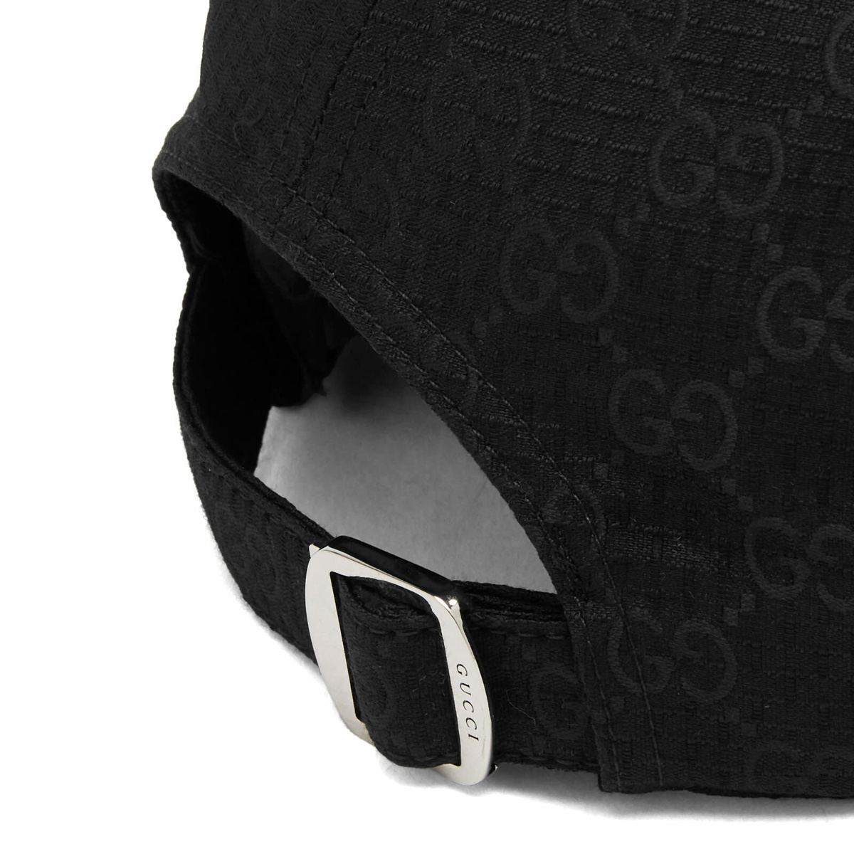 Gucci Men's Ripstop Monogram Cap in Black Gucci
