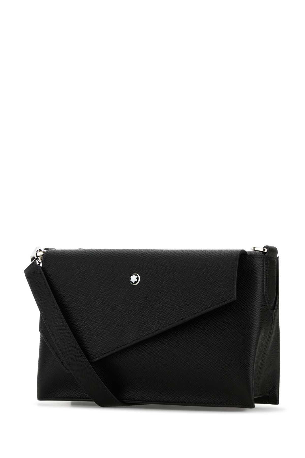 Montblanc Black Leather Crossbody Bag Montblanc