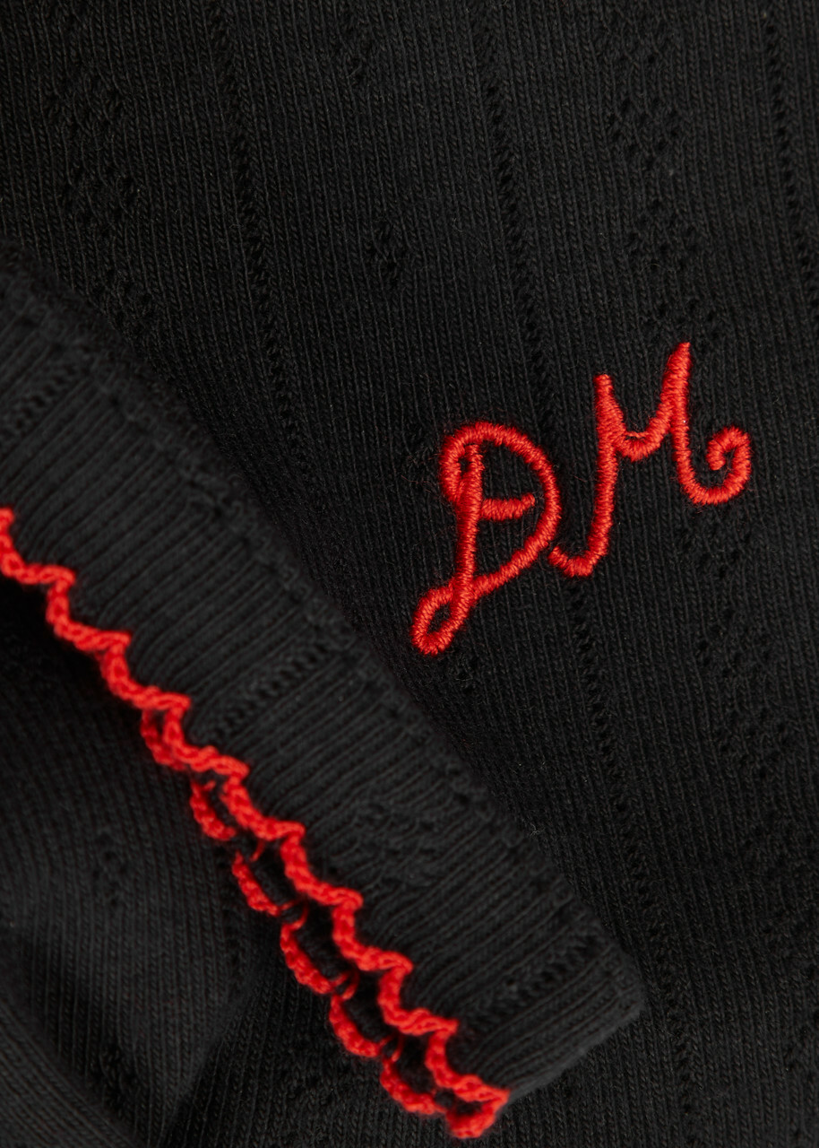 Damson Madder Logo-embroidered Cotton Tank Black Damson Madder