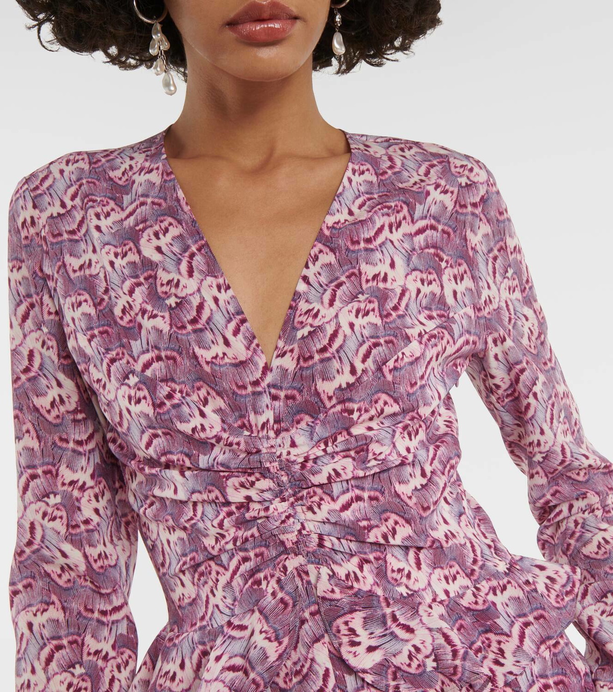 Isabel Marant Usmara printed silk-blend minidress Isabel Marant