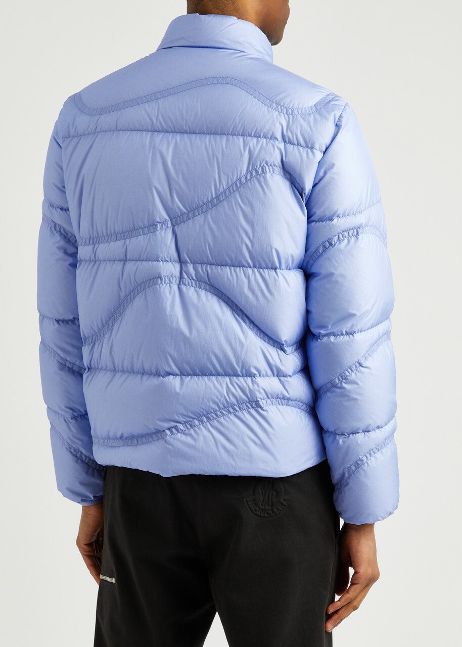 Moncler Cabbage Quilted Shell Jacket Light Blue Moncler