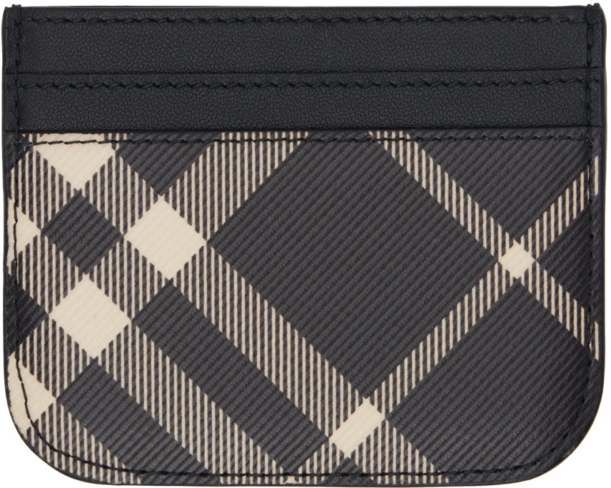 Burberry Black Check Card Holder Burberry