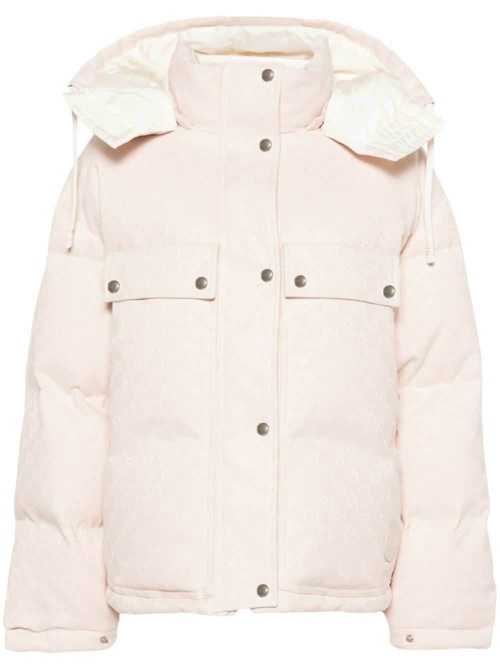 Gucci Pink GG Canvas Puffer Jacket Gucci